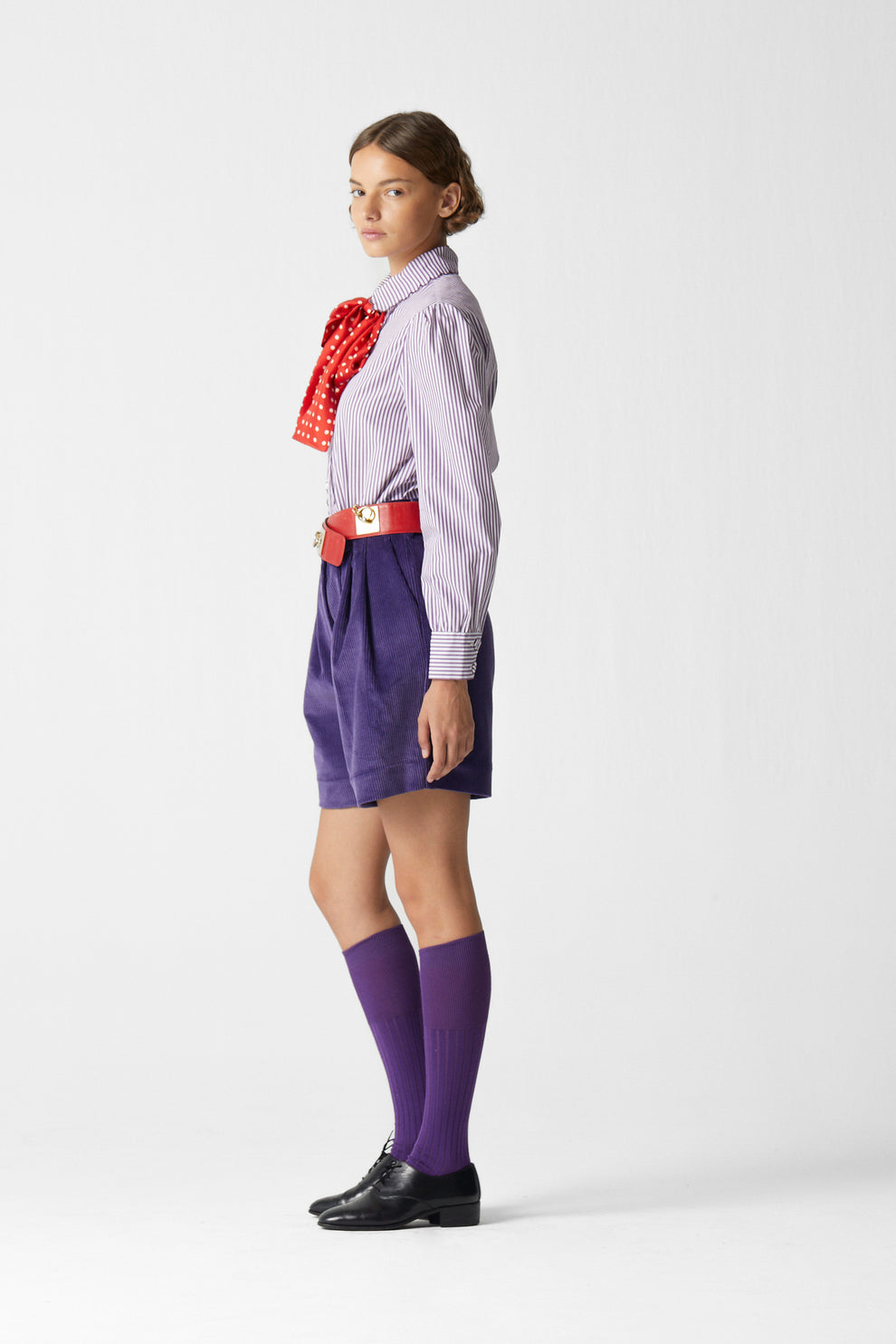 Corduroy Bermuda Purple – La Veste